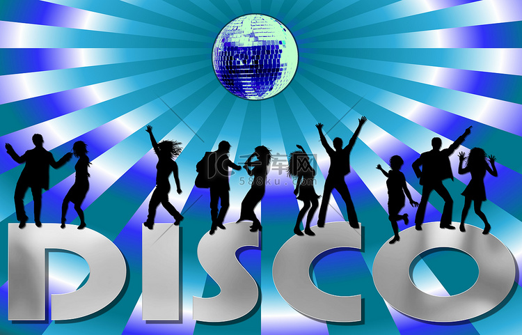 迪斯科人的插图高清摄影大图-千库网