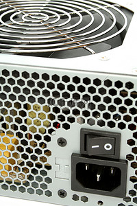 带开关的电脑散热风扇格子高清摄影大图-千库网