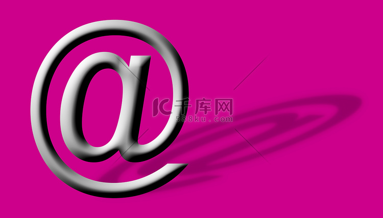 Arobase AT 电子邮件符号说明高清摄影大图-千库网