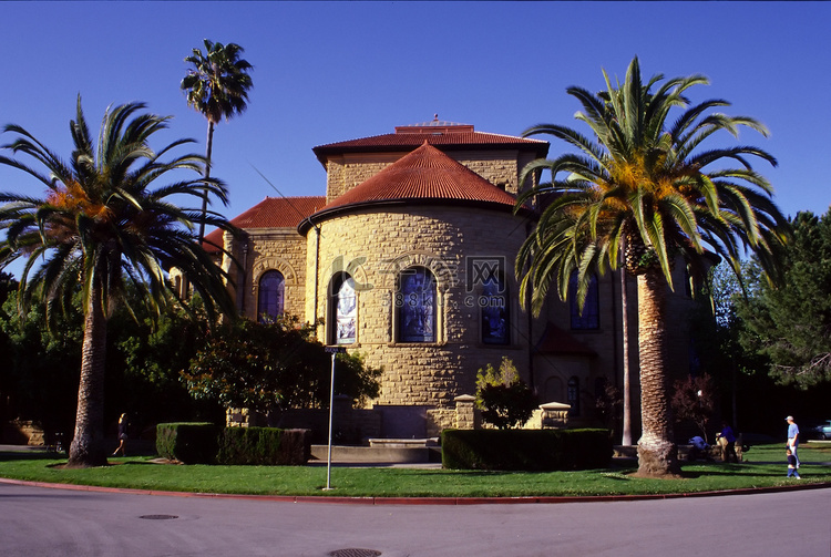 斯坦福纪念教堂高清摄影大图-千库网