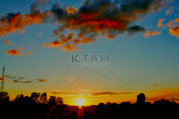 日落高清摄影大图-千库网