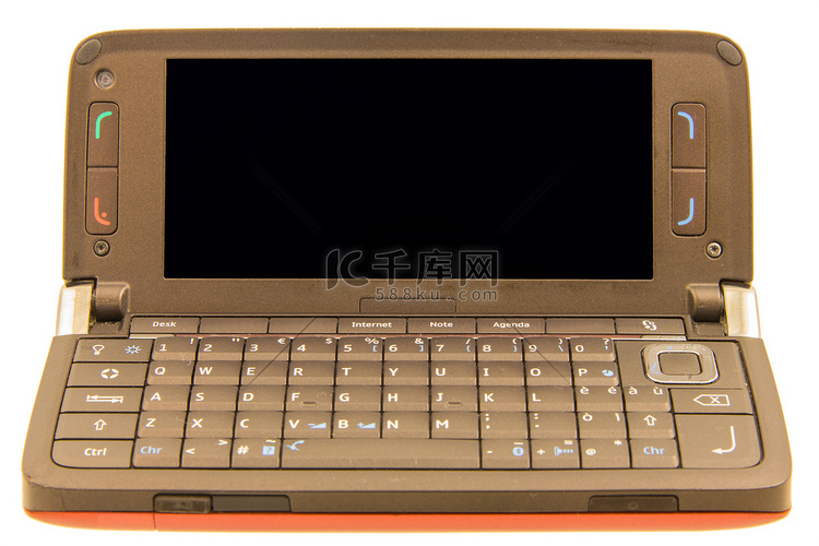 有 qwerty 键盘的现代智能手机高清摄影大图-千库网