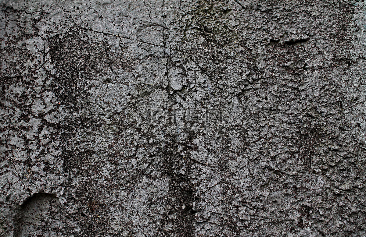 有裂缝和 lo 的老化混凝土墙的详细特写视图高清摄影大图-千库网