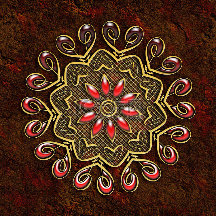 与黄金饰品的抽象背景高清摄影大图-千库网