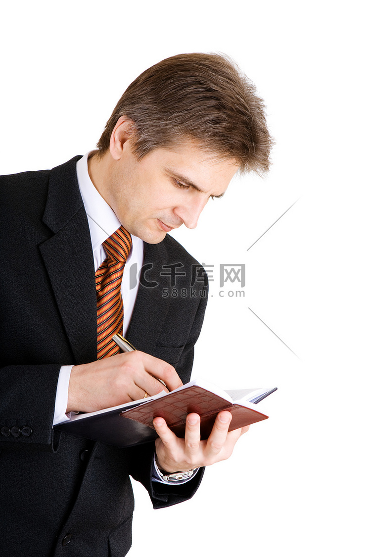 忙碌的商务人士写作高清摄影大图-千库网