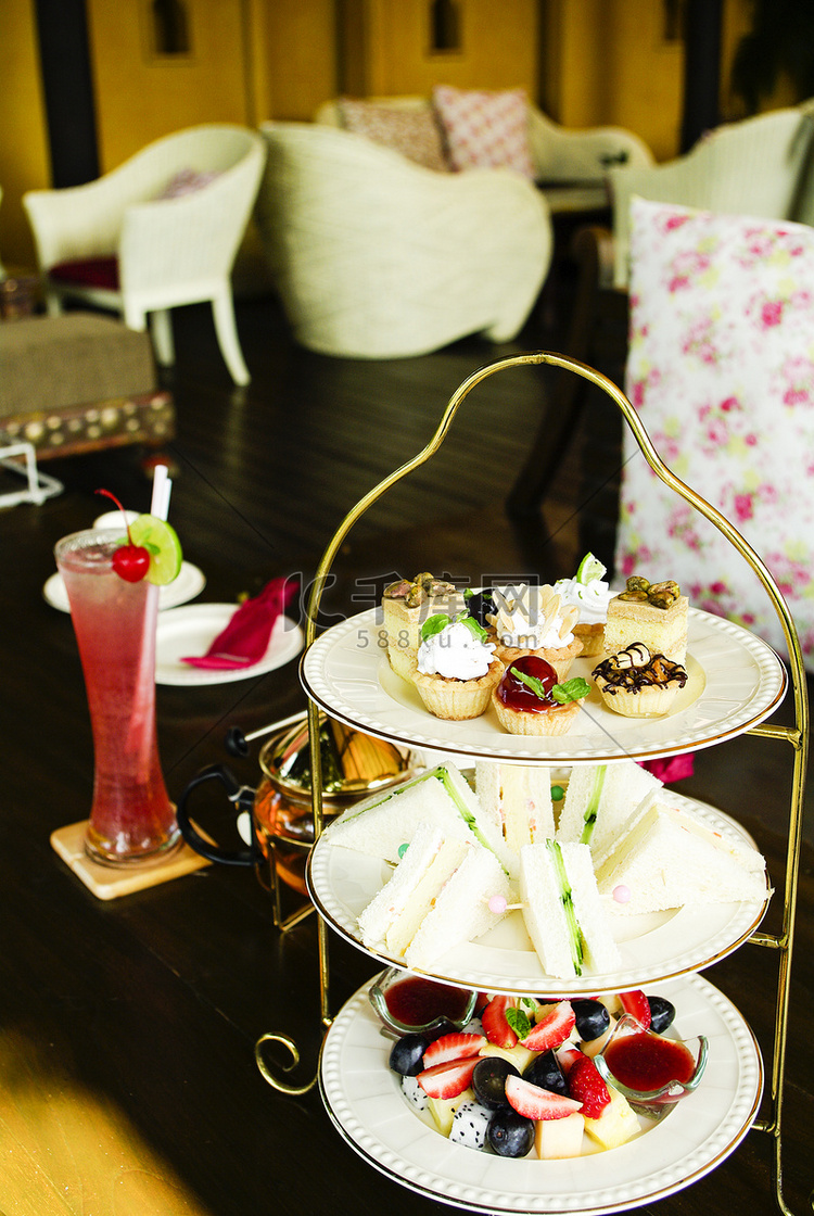 英式下午茶高清摄影大图-千库网