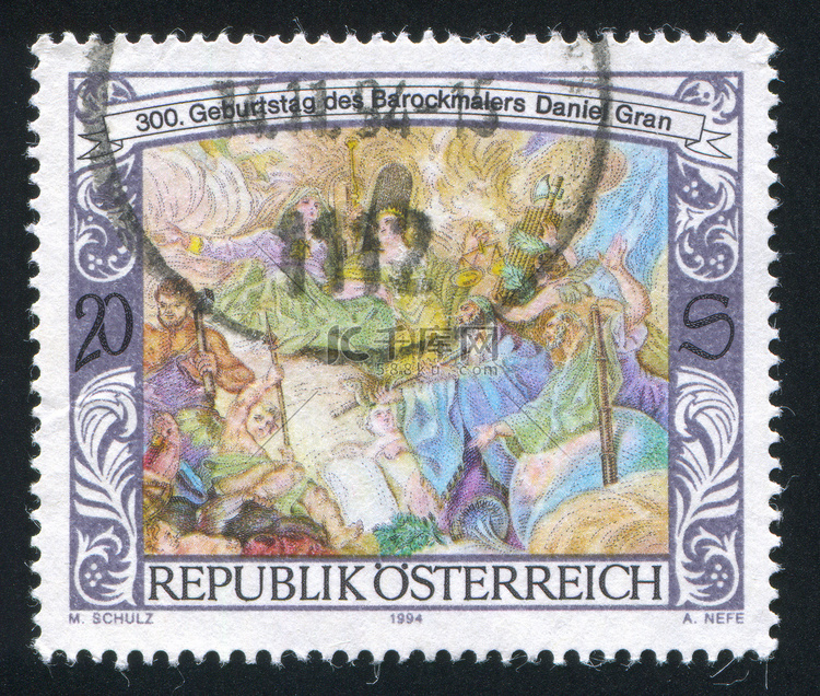 Daniel Gran 与人的壁画高清摄影大图-千库网