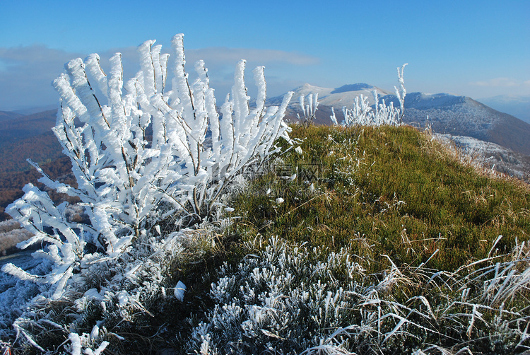 Bieszczady 山脉的 Smerek高清摄影大图-千库网