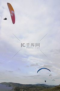 跳伞高清摄影大图-千库网