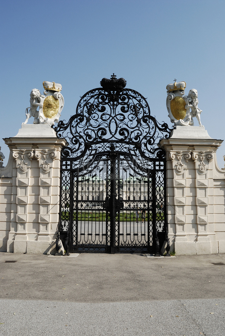 丽城宫入口大门高清摄影大图-千库网