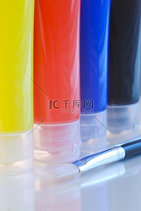 丙烯颜料高清摄影大图-千库网