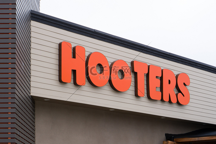 Hooters 餐厅外观和标志高清摄影大图-千库网