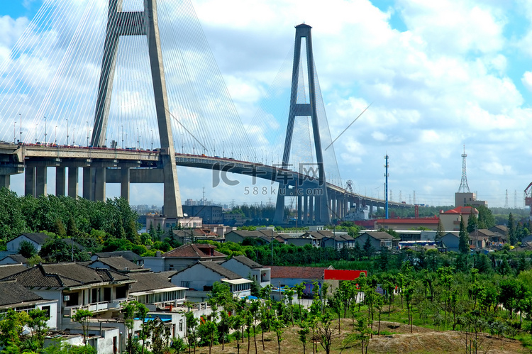 Xupu bridge, Shanghai高清摄影大图-千库网