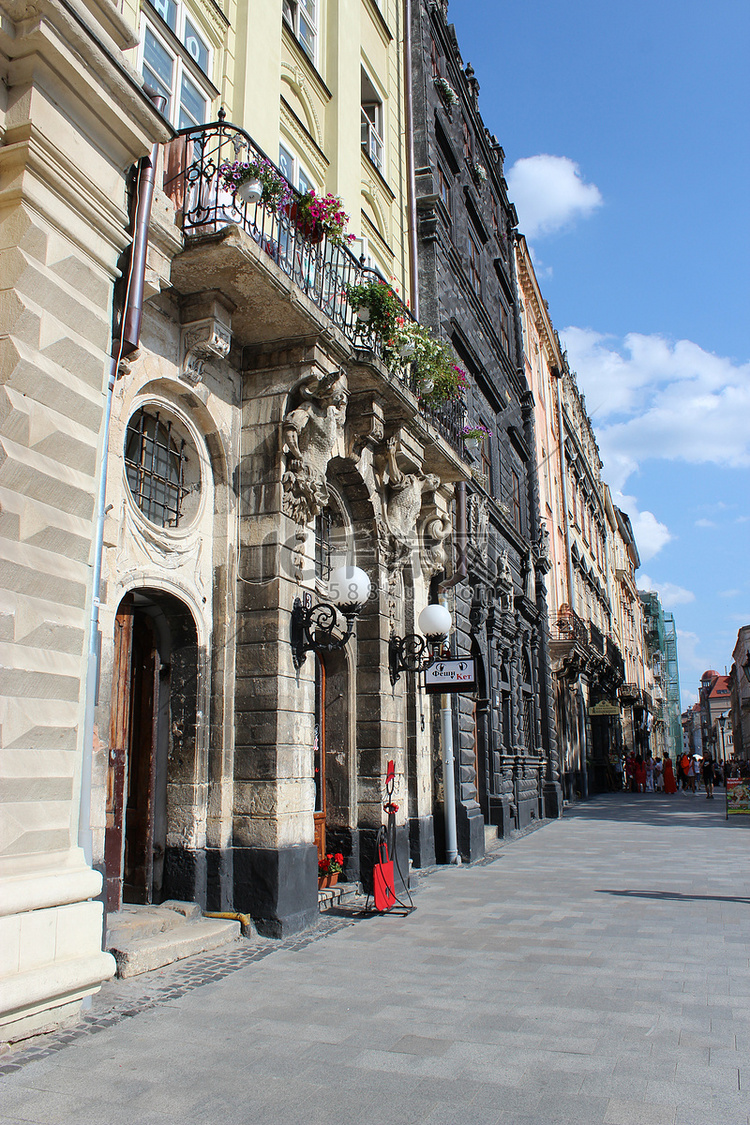 美丽的建筑群高清摄影大图-千库网