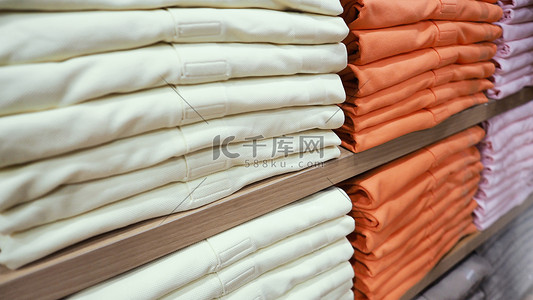 商店特写角度视图中的衣服或衬衫。高清摄影大图-千库网
