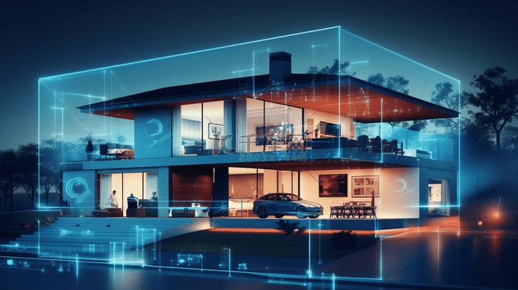 3d智能家居效果图背景图片免费下载_海报banner/高清大图_千库网(图片编号6432100)