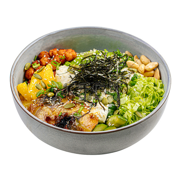 鹰嘴豆鳗鱼戳碗的分离部分高清摄影大图-千库网