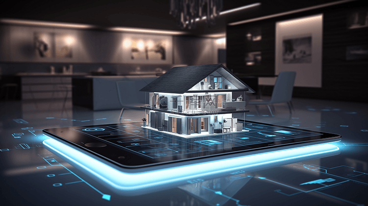 3D效果科技智能家居背景图片免费下载_海报banner/高清大图_千库网(图片编号6431974)