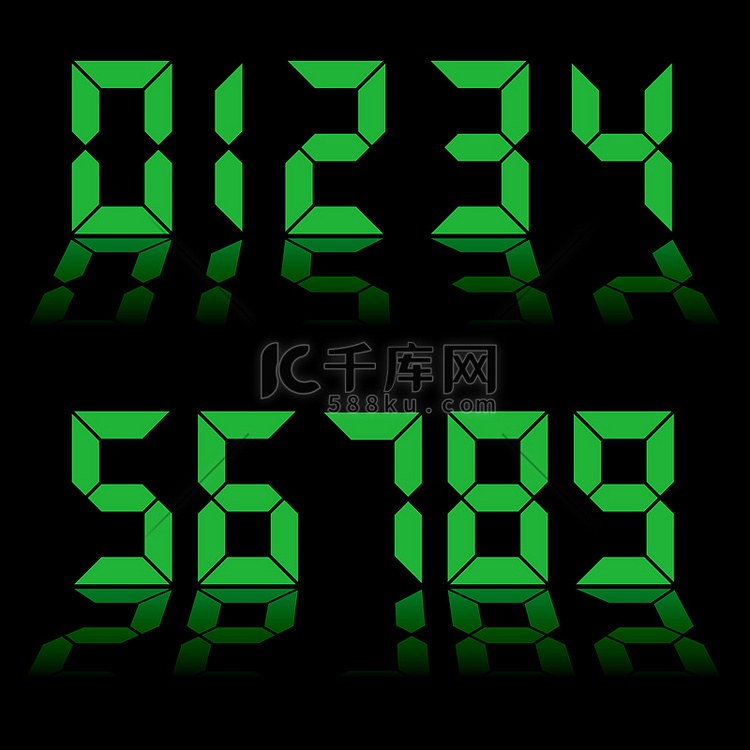 数字时钟高清摄影大图-千库网