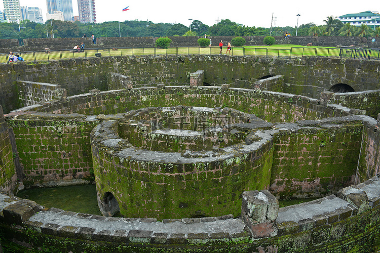 Intramuros 墙的 Baluarte De San Diego 设防结构高清摄影大图-千库网