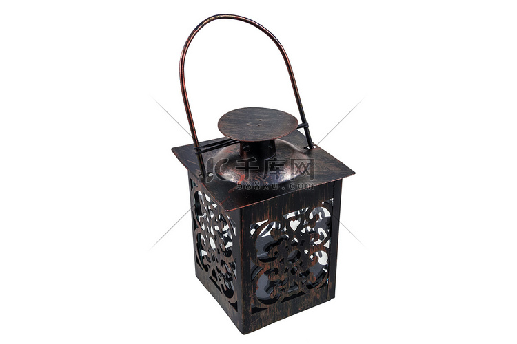 提手铁制手提灯笼高清摄影大图-千库网