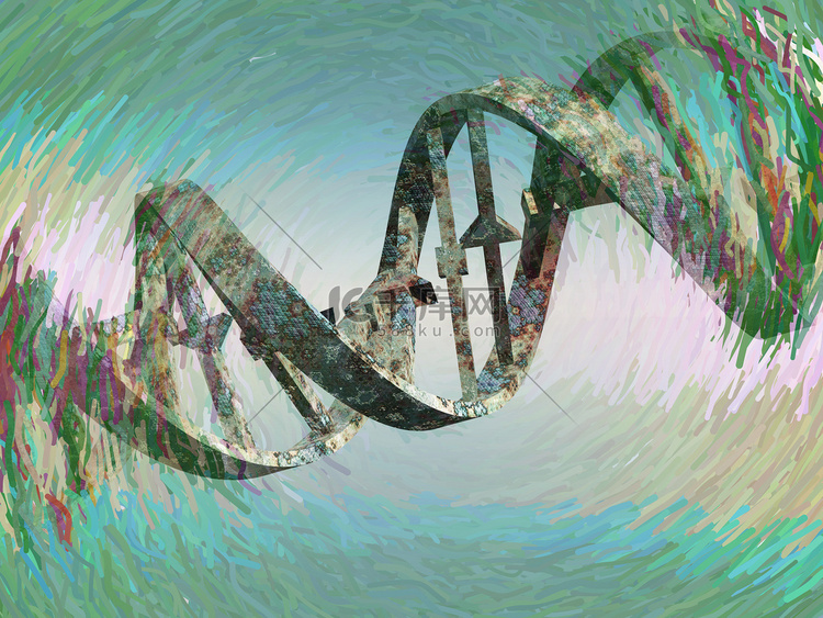 损坏的 DNA 链高清摄影大图-千库网