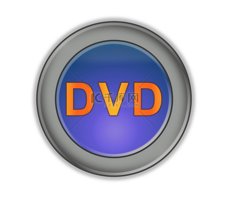 围绕说 DVD 的按钮，白色背景高清摄影大图-千库网