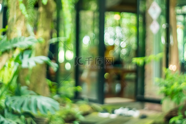 模糊咖啡和 restutant 咖啡馆与客户背景。高清摄影大图-千库网