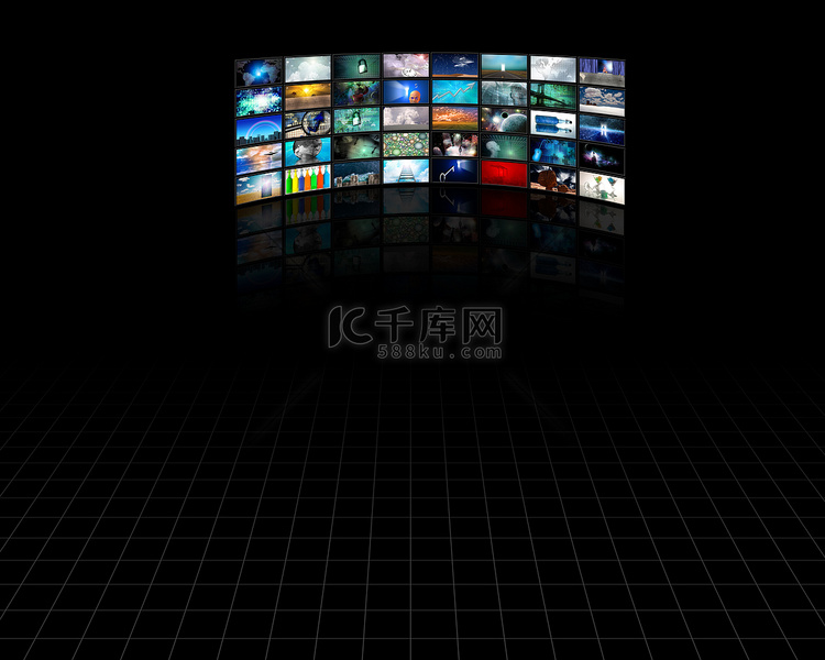 大面板电视屏幕高清摄影大图-千库网