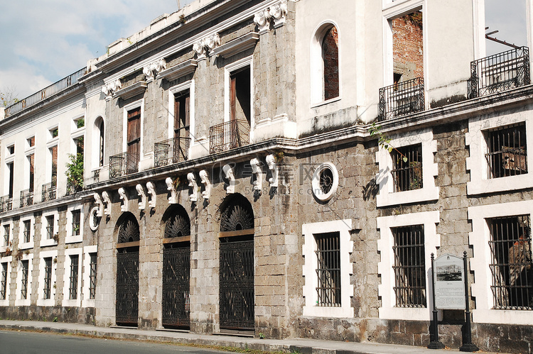 菲律宾马尼拉 Intramuros 海关大楼立面高清摄影大图-千库网