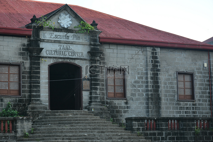 菲律宾八打雁的塔尔文化中心立面高清摄影大图-千库网