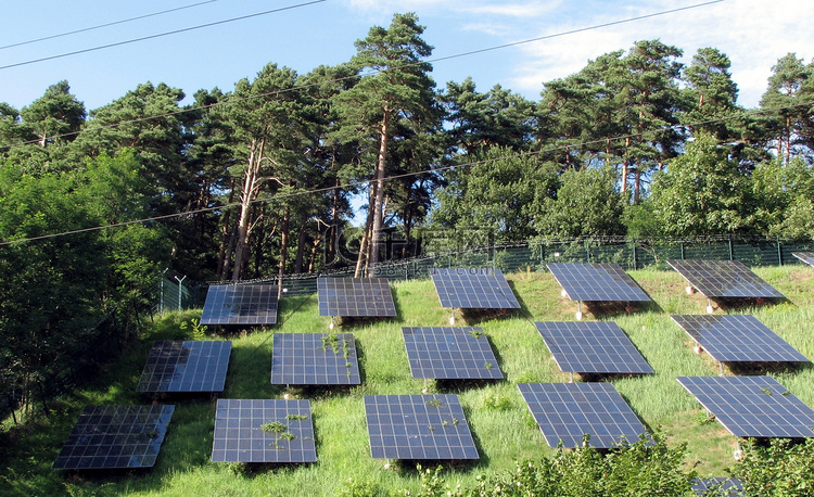 太阳能电池高清摄影大图-千库网
