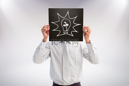 商人展示板的复合形象高清摄影大图-千库网