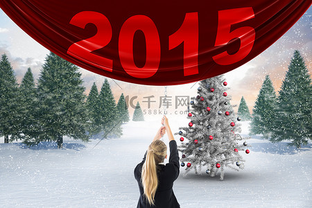 女商人拉链子的复合形象高清摄影大图-千库网