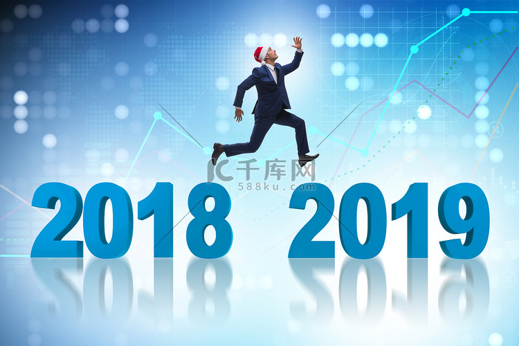 2018 年和 2019 年之间的过渡概念高清摄影大图-千库网