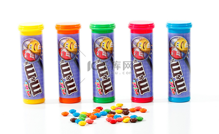 M&M 迷你巧克力容器高清摄影大图-千库网