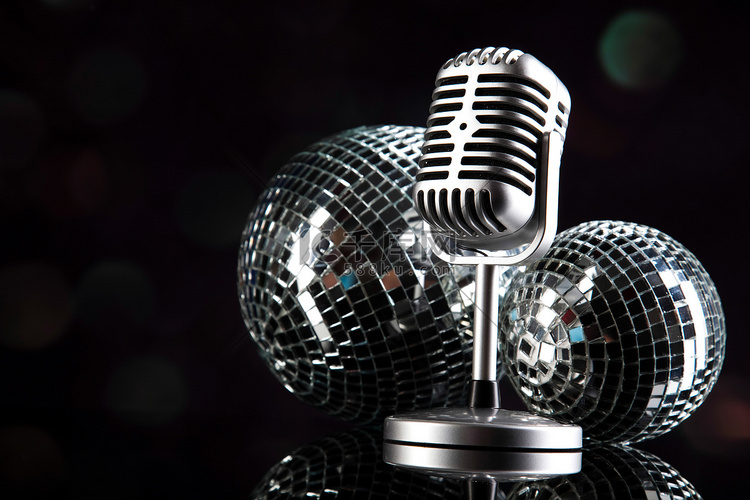 音乐背景、麦克风、音乐饱和概念高清摄影大图-千库网