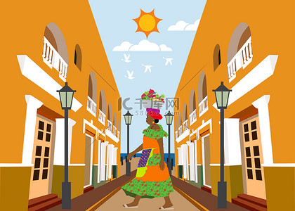 市场之路高清摄影大图-千库网