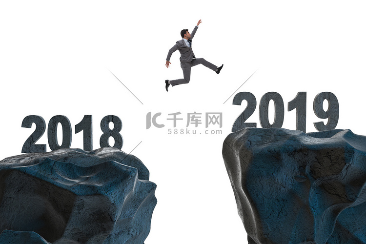 2018 年和 2019 年之间的过渡概念高清摄影大图-千库网