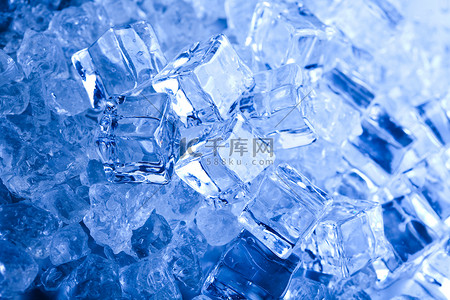 背景与冰块，冷和新鲜的概念高清摄影大图-千库网