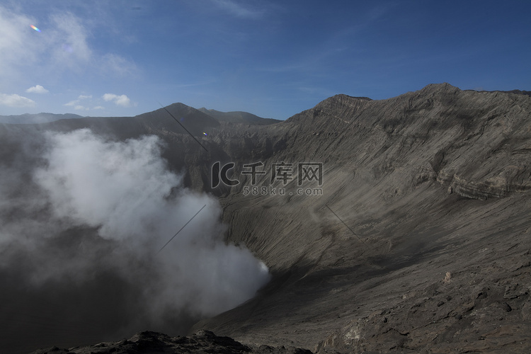 火山 Ijen，Java，印度尼西亚，明亮的五颜六色的生动的题材高清摄影大图-千库网