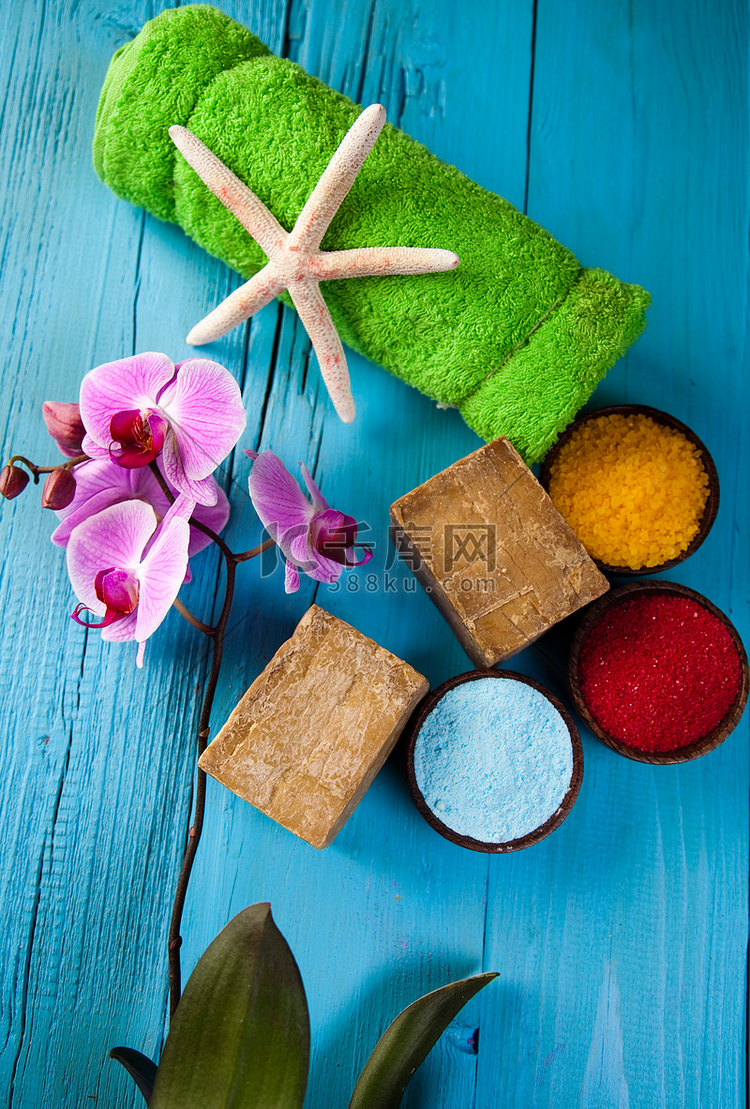 兰花、有机产品、Spa、新鲜有机概念高清摄影大图-千库网