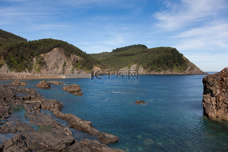 Arminza 海岸，Bizkaia，巴斯克自治区，西班牙高清摄影大图-千库网