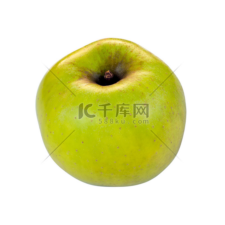 白色背景上的黄色 Renetta 苹果高清摄影大图-千库网
