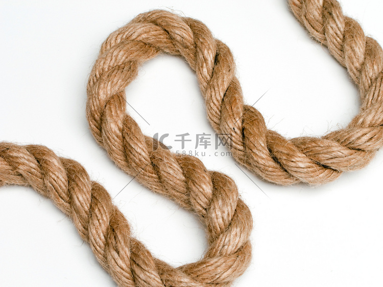 孤立在白色的绳子高清摄影大图-千库网
