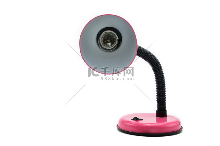 孤立背景中的红色台灯高清摄影大图-千库网