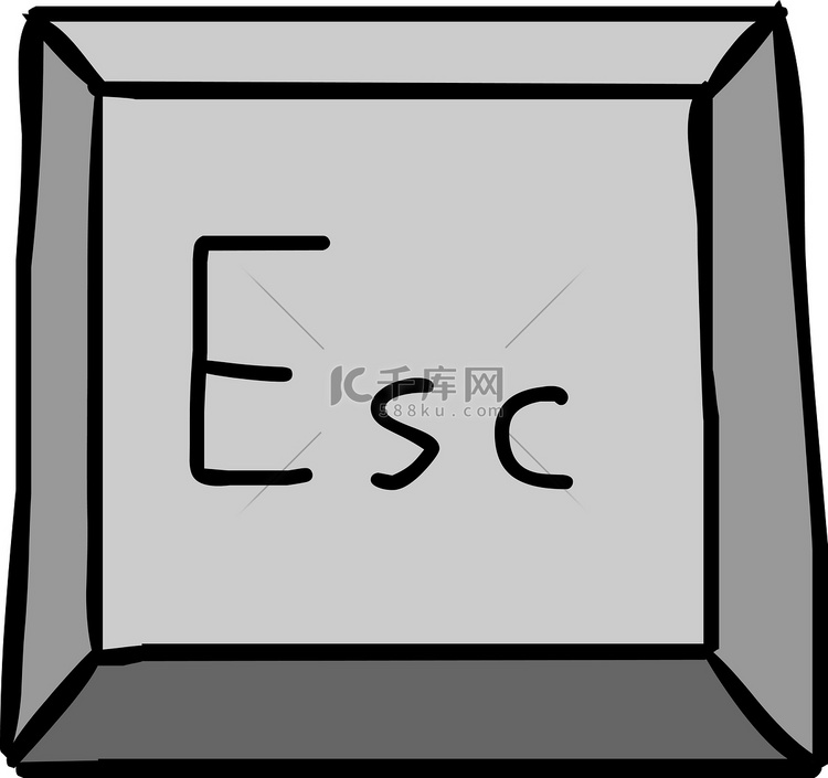 键盘上的 Esc 键高清摄影大图-千库网