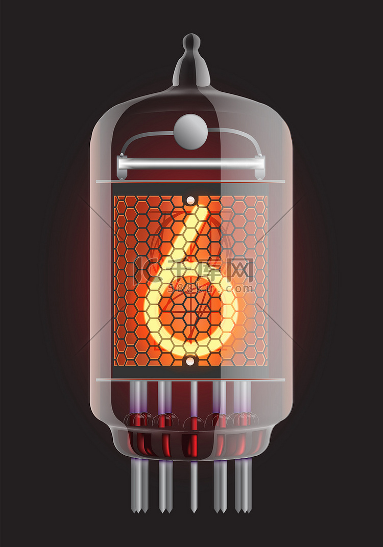 Nixie radio tube.高清摄影大图-千库网