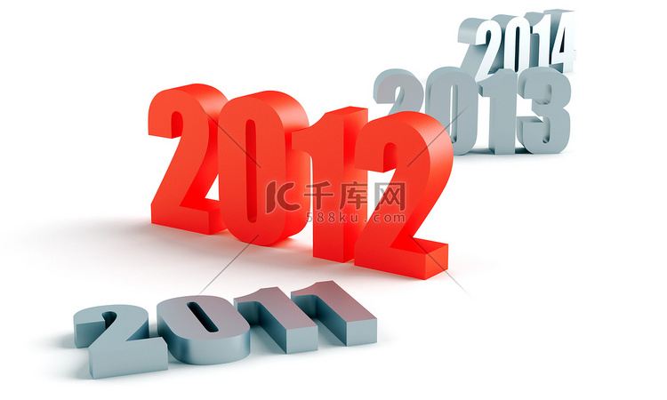 过去和未来年份的数量高清摄影大图-千库网