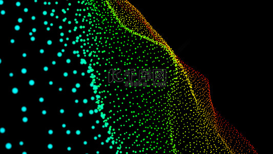 黑色抽象纹理背景与闪闪发光的彩色闪亮散景球体高清摄影大图-千库网